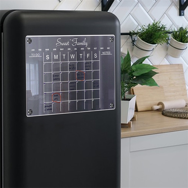 Clear Acrylic Magnetic Calendar Board Planner Daily Weekly Monthly ...