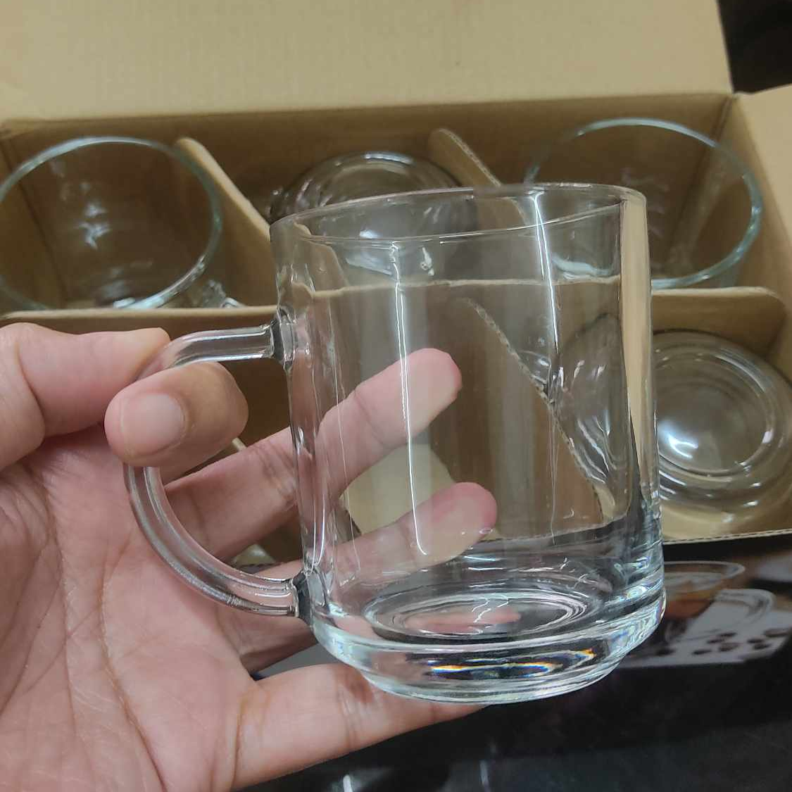 1PC GLASS MUG 1PC RETAIL HOT N COLD coffee mug | Shopee Philippines