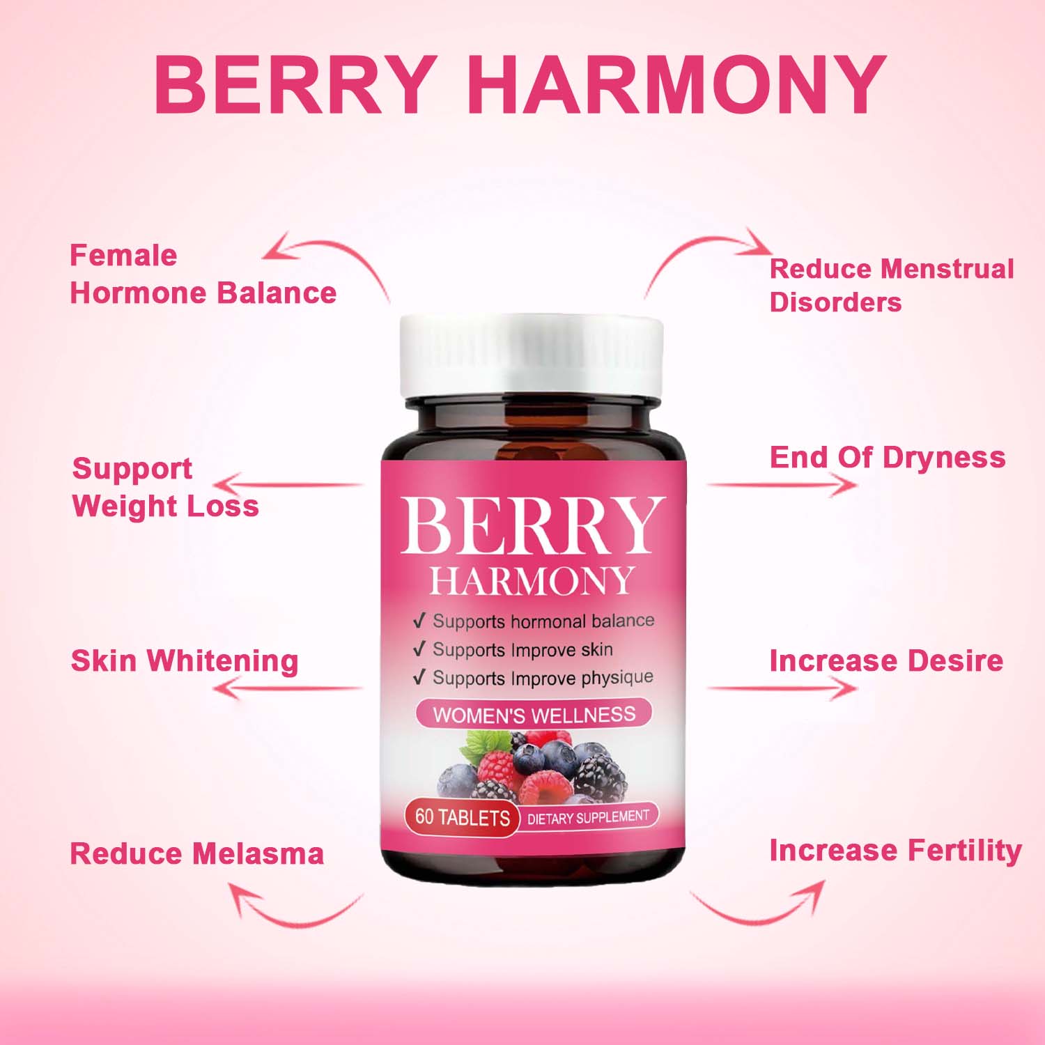Omilay Berry Harmony Hormonal Balance Supplement Womens Wellness ...