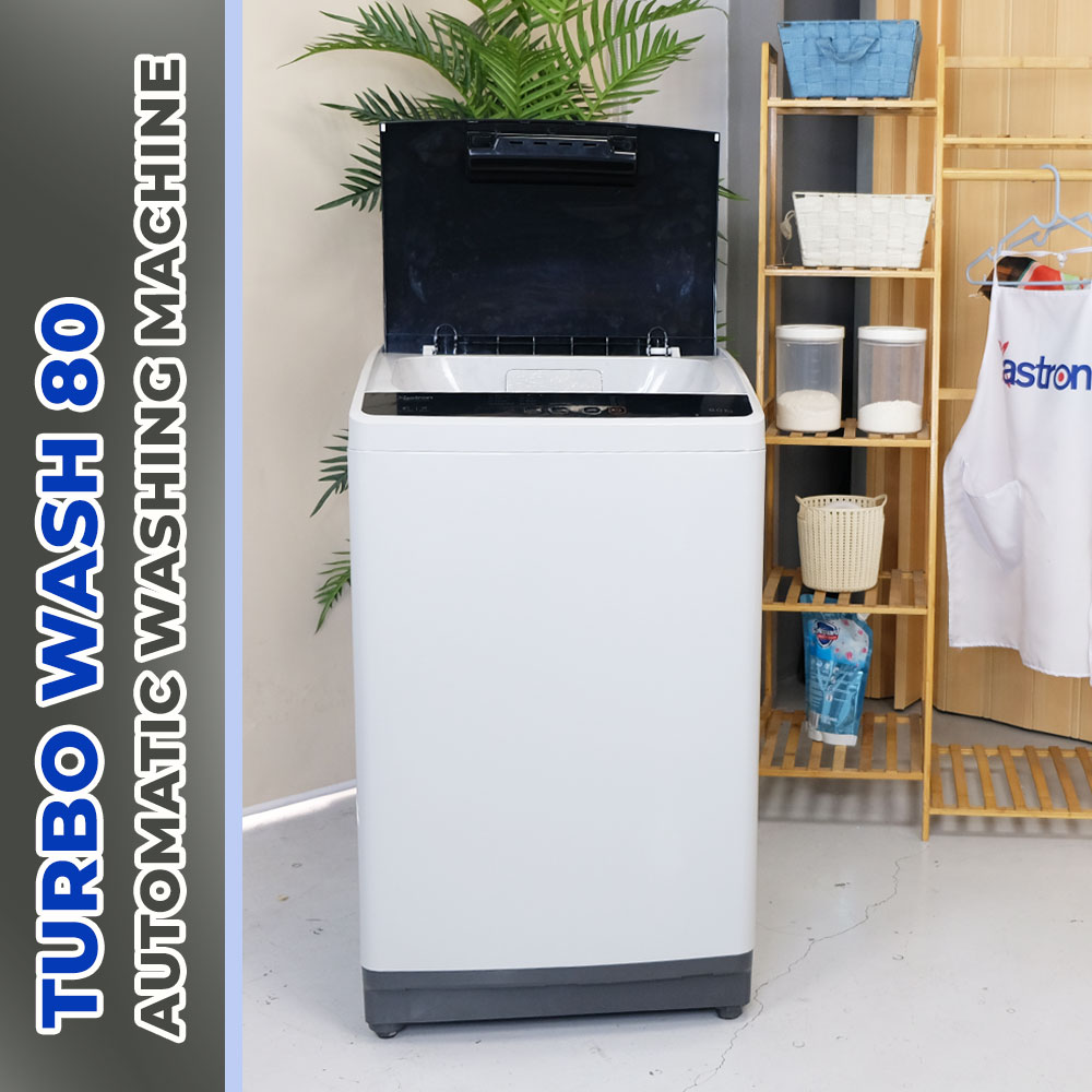 Astron TURBOWASH80 Fully Automatic Washing Machine - 8kg | Wash and Dry ...