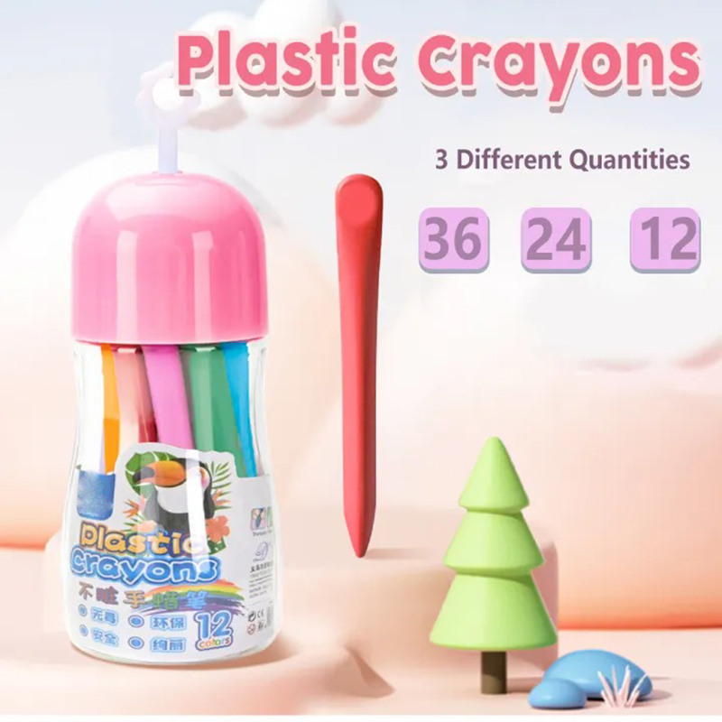 12/24/36 Colors Plastic Crayons for Toddlers Babies Coloring Art ...