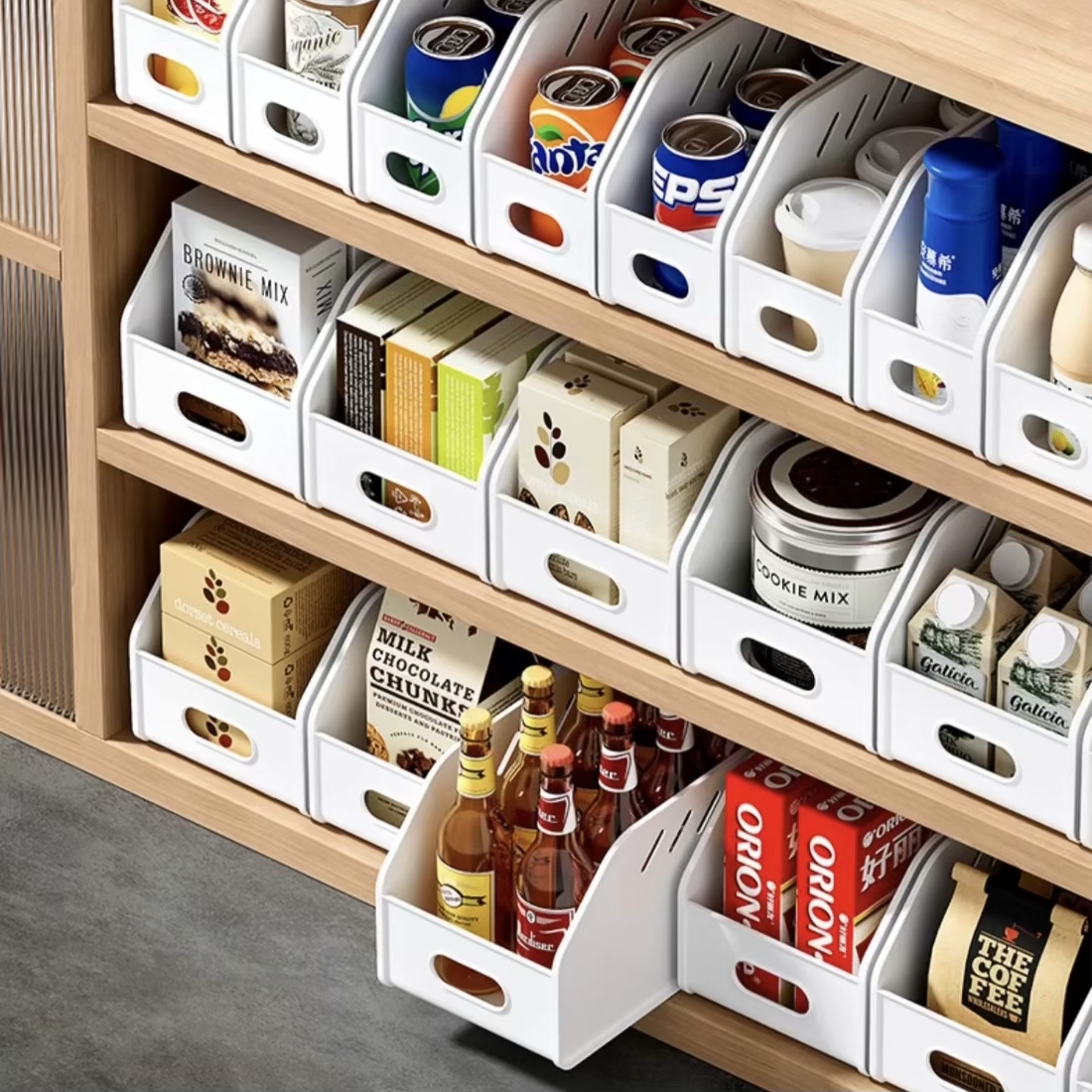 Classy Luxe Cabinet Storage Box Kitchen Household Storage Box Plastic ...