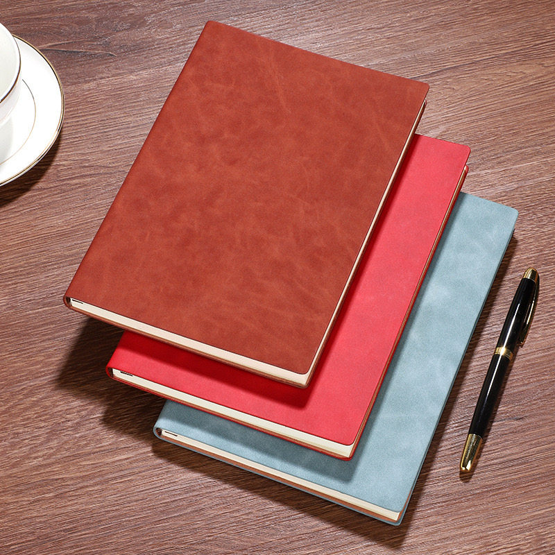 A5 Soft Leather notebook 100 sheets school and office supplies leather ...