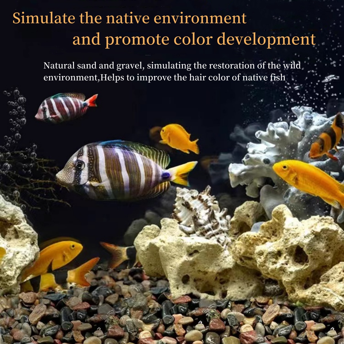 Fish Tank Decoration Sand Landscaping Bottom Sand Cobblestone Aquarium ...
