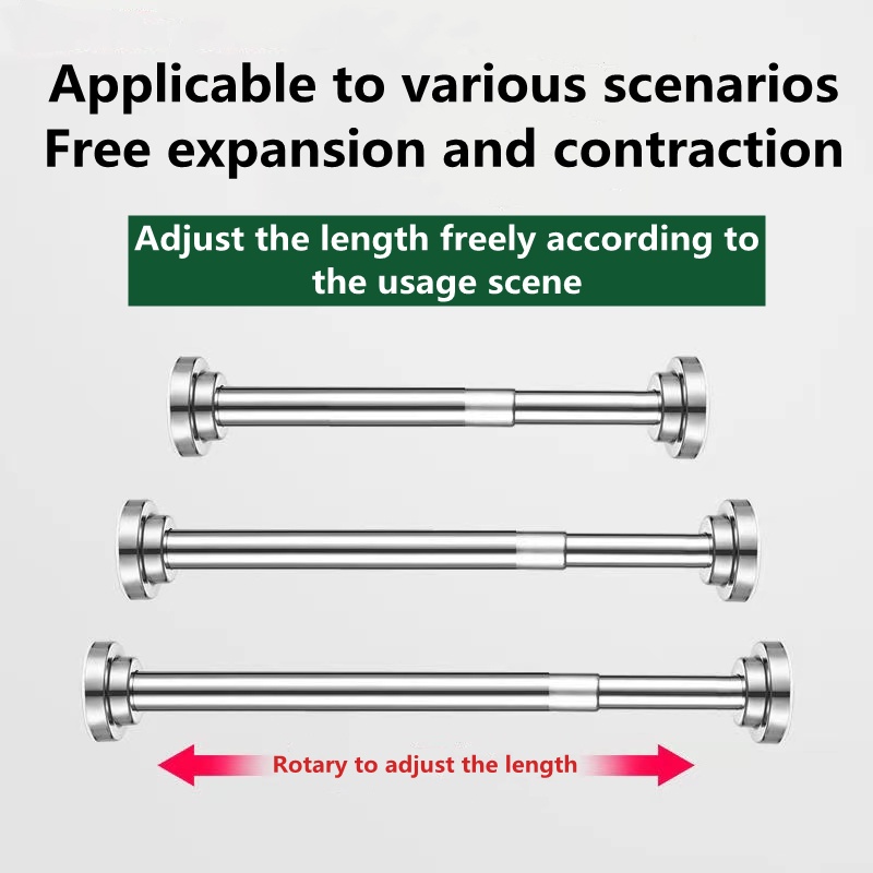 Stainless telescopic extendable rod for hanging cloth clothesline ...
