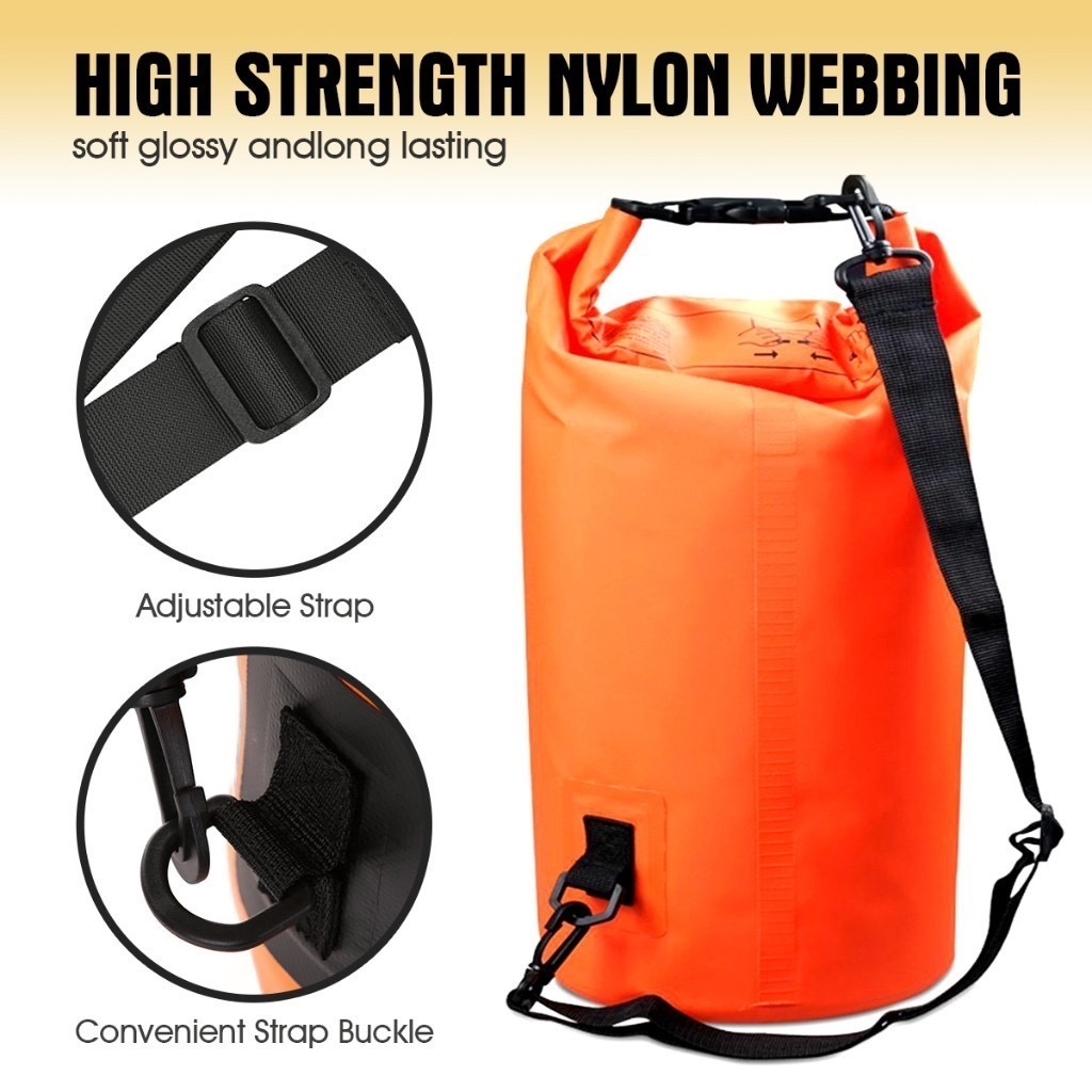(15L 20L 30L) Waterproof Bag Ocean Pack Dry Bag Outdoor Swimming Backpack Sling Shoulder Travel ...