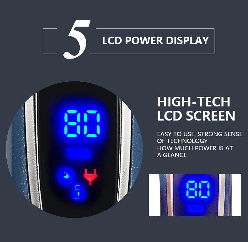 Kemei Razor Hair Cut Rechargeable Hair Clipper Cordless LCD Monitor ...