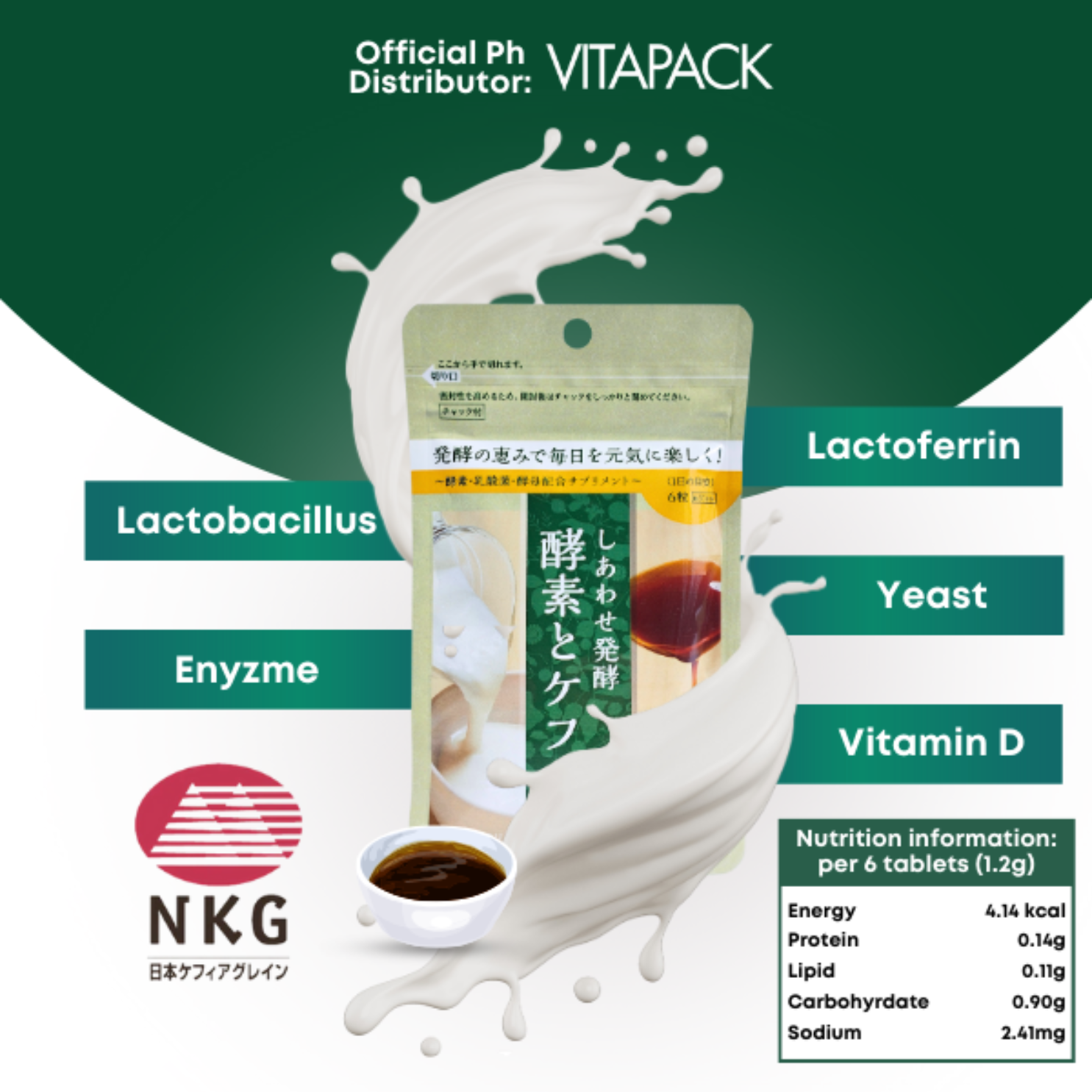 NKG Enzyme & Kefir Probiotics Supplement 97 Billion CFUs For Digestive ...