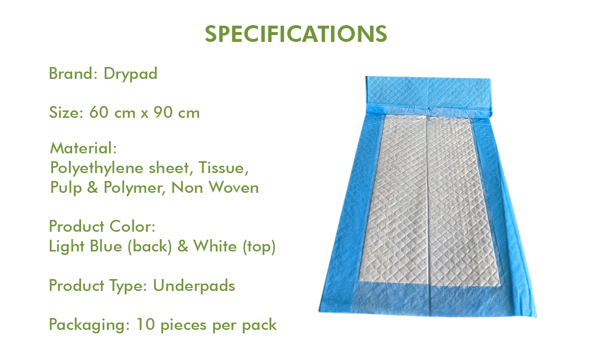 DryPad (Surrmed) Disposable Underpads (1 Pack - 10pcs) | Shopee Philippines