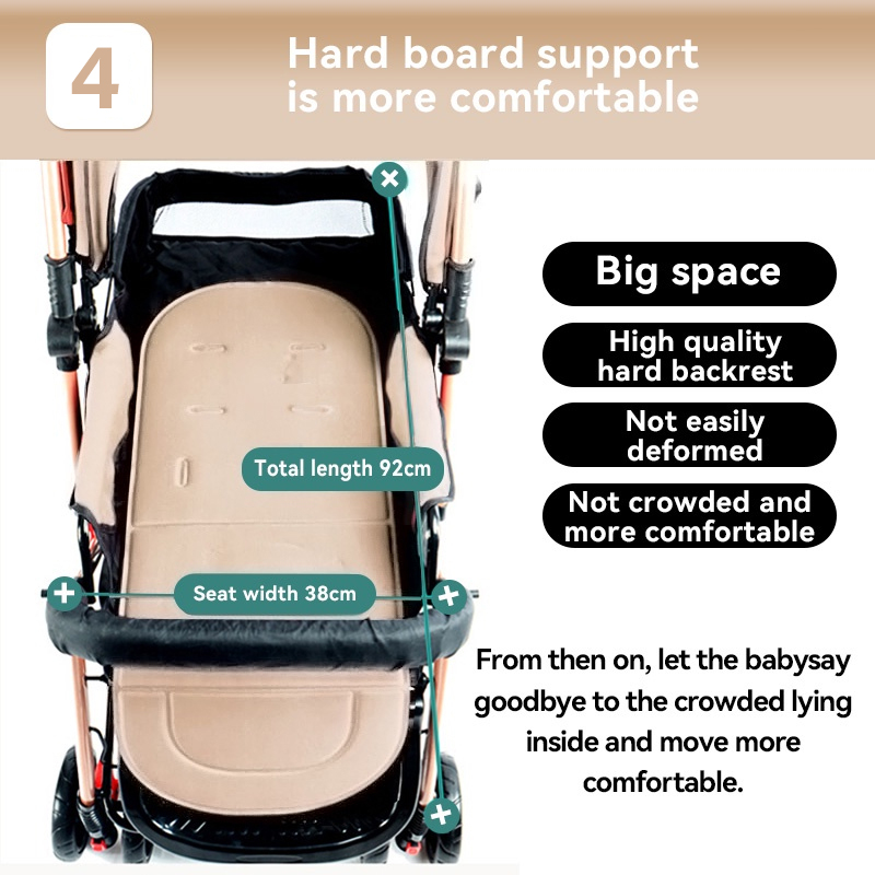 Foldable lightweight stroller Reversible handle two way Baby Stroller ...