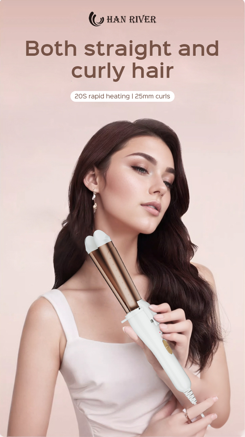 HAN RIVER Hair Straightener 20s Heating Hair Straightener Curling Iron ...