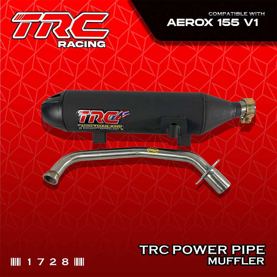 TRC Racing Power Pipe Yamaha Aerox v1 Muffler Exhaust with Removable ...