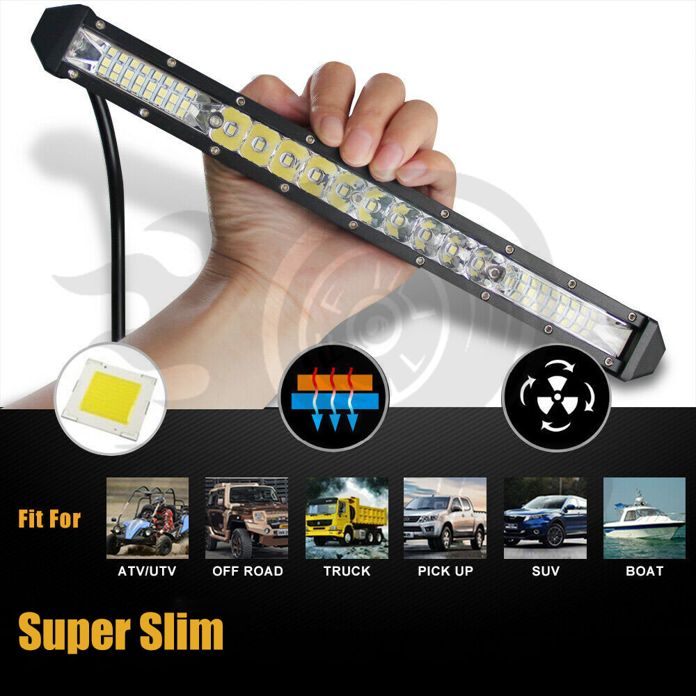 HOTSPEED Super Slim 12V 24V LED Light Bar Spot Flood Led Bar for Car ...