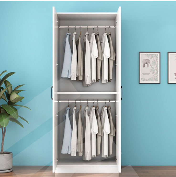 IKAE 3 Door Wood Wardrobe White Cabinet Bedroom Closet Megabox for ...