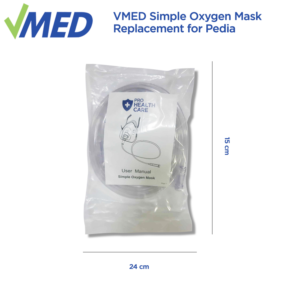 VMED Prohealthcare Sterile Disposable Simple Oxygen Mask PEDIA (10 PCS ...
