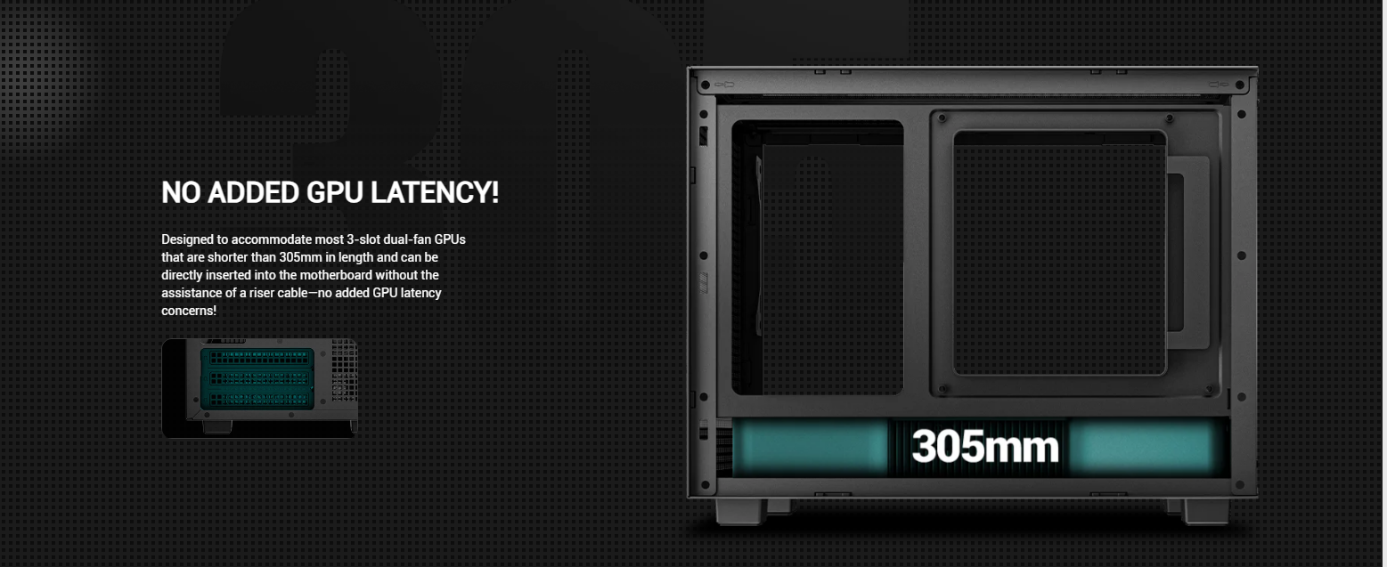 Deepcool Computer PC Case CH160 Portable High Airflow Mini-ITX Tempered ...