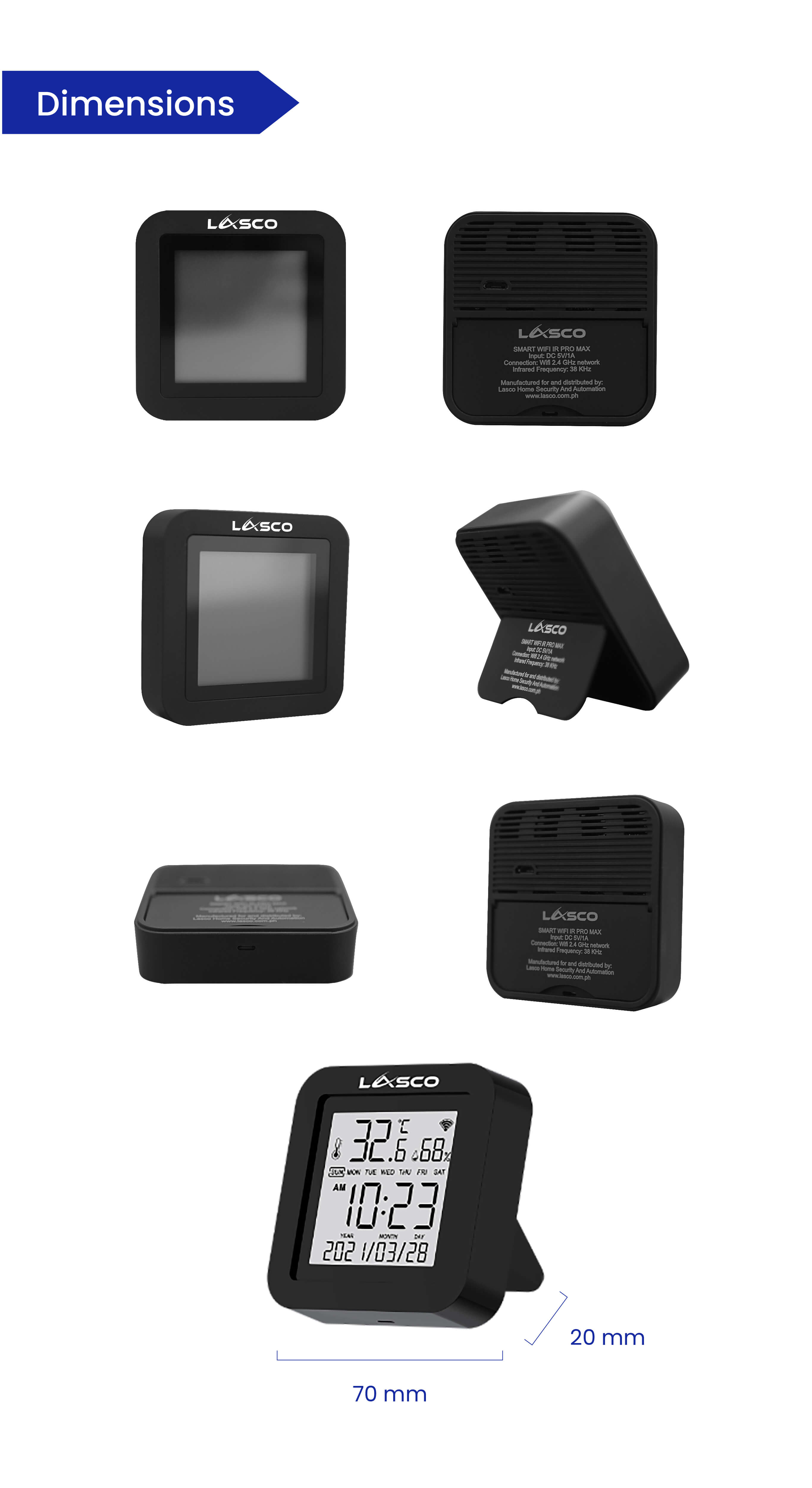 Lasco Wifi Smart Ir Pro Max with LCD Screen Universal Remote Control ...