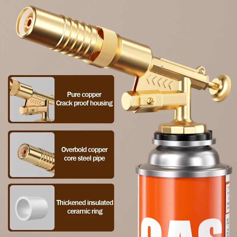 All Bronze Gas torch Welding Nozzle Heat Flame Gun Bronze Brazing Blow ...