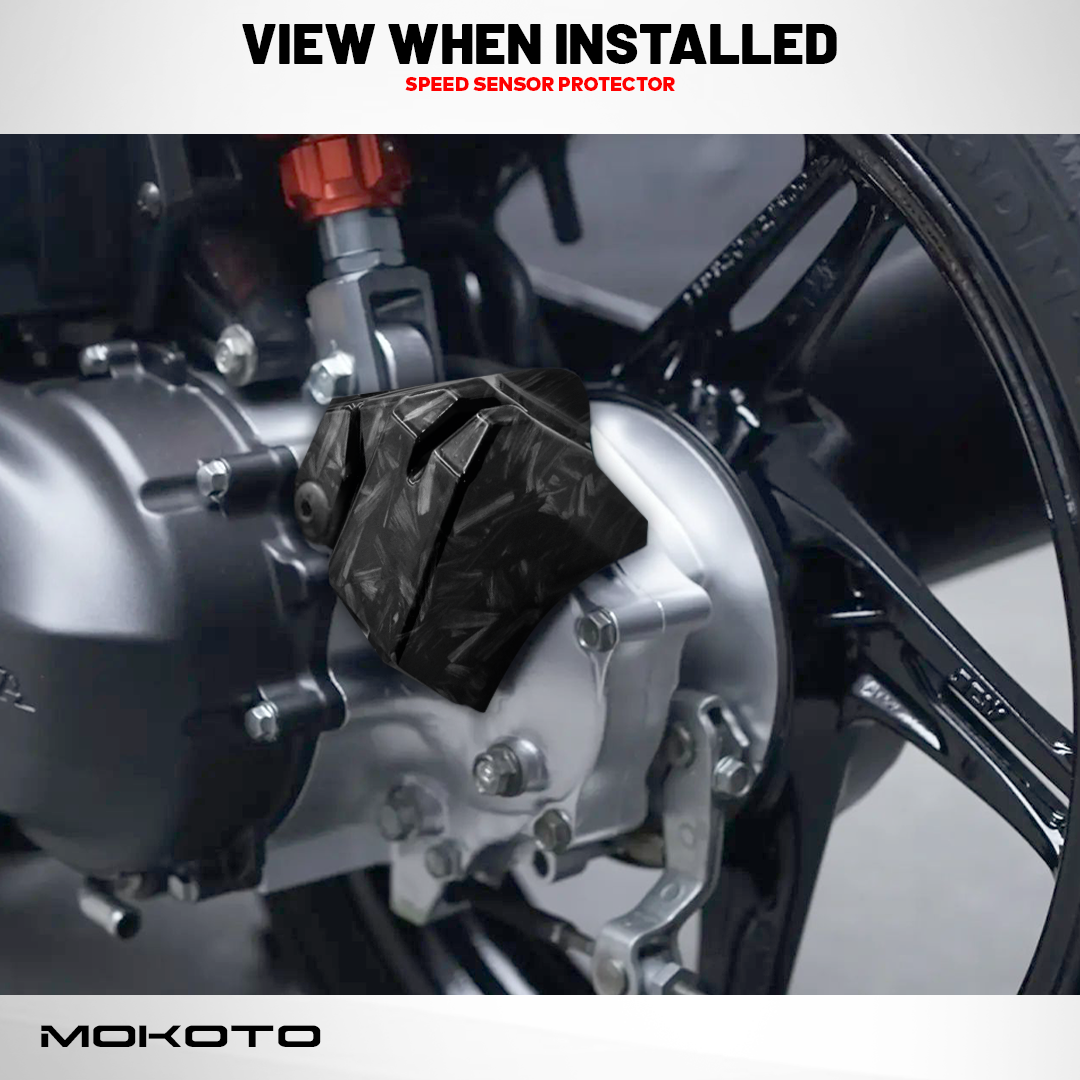 MOKOTO BEAT FI V1 / V2 SPEED SENSOR PROTECTOR COVER CARBON / FORGED ...