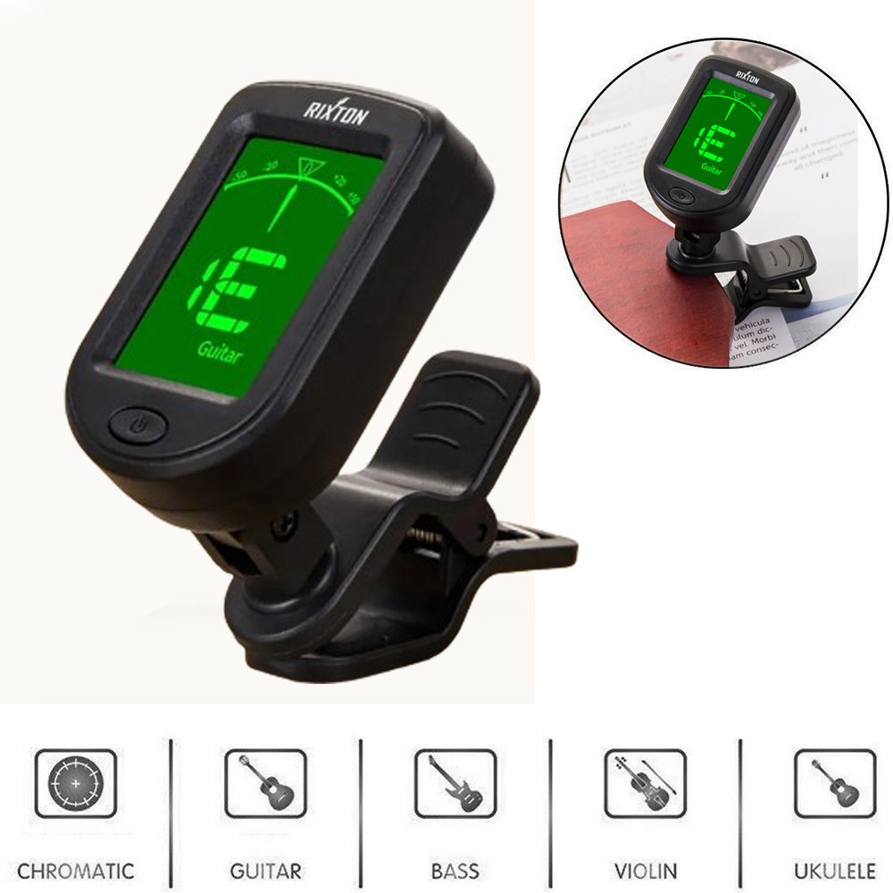 RIXTON Acoustic Guitar Tuner Ukulele Tuner Digital Clip-On Electric ...