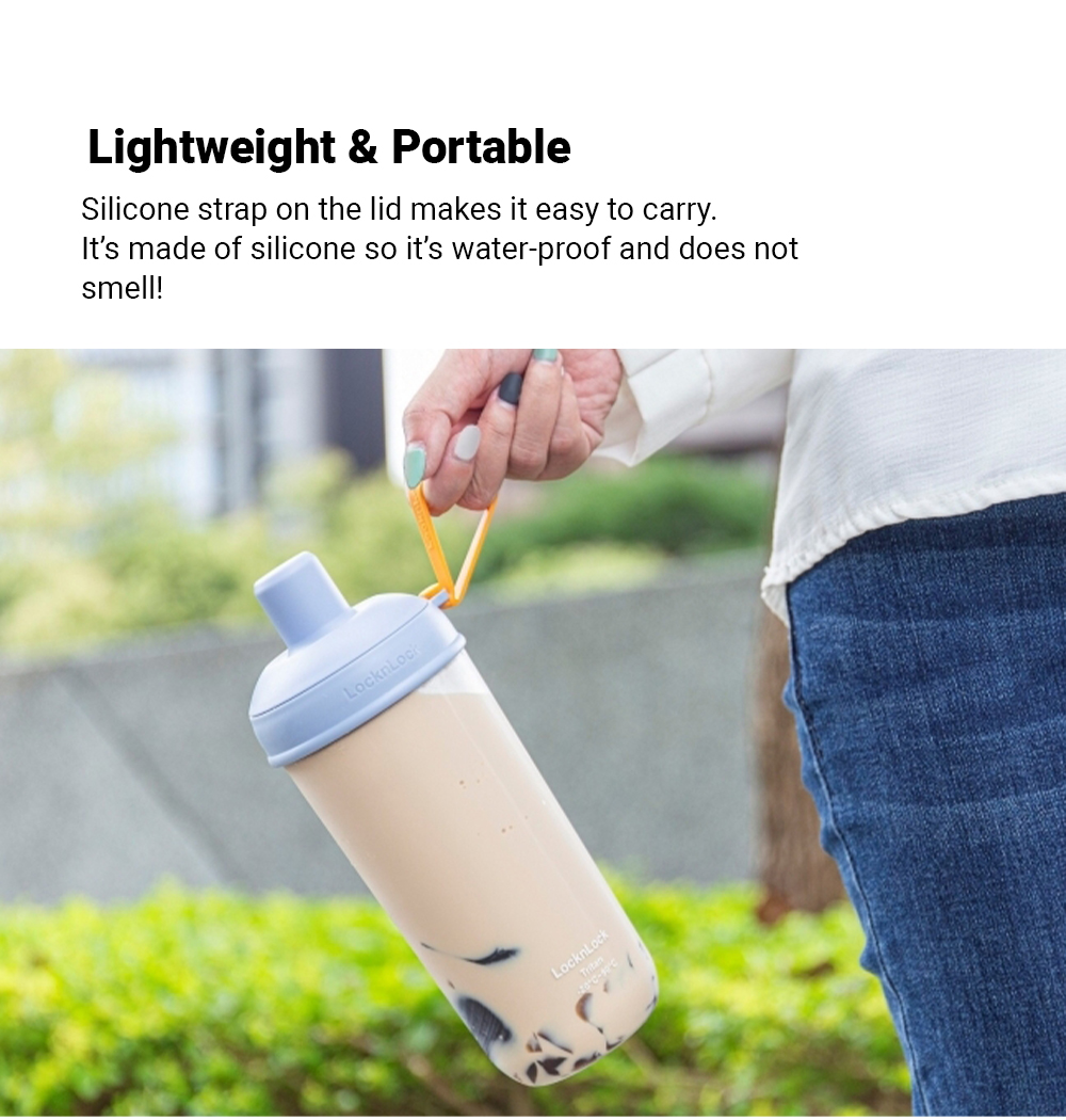 LocknLock Milk Tea Bottle 700ml | With Extra Large Straw for Milk Tea ...