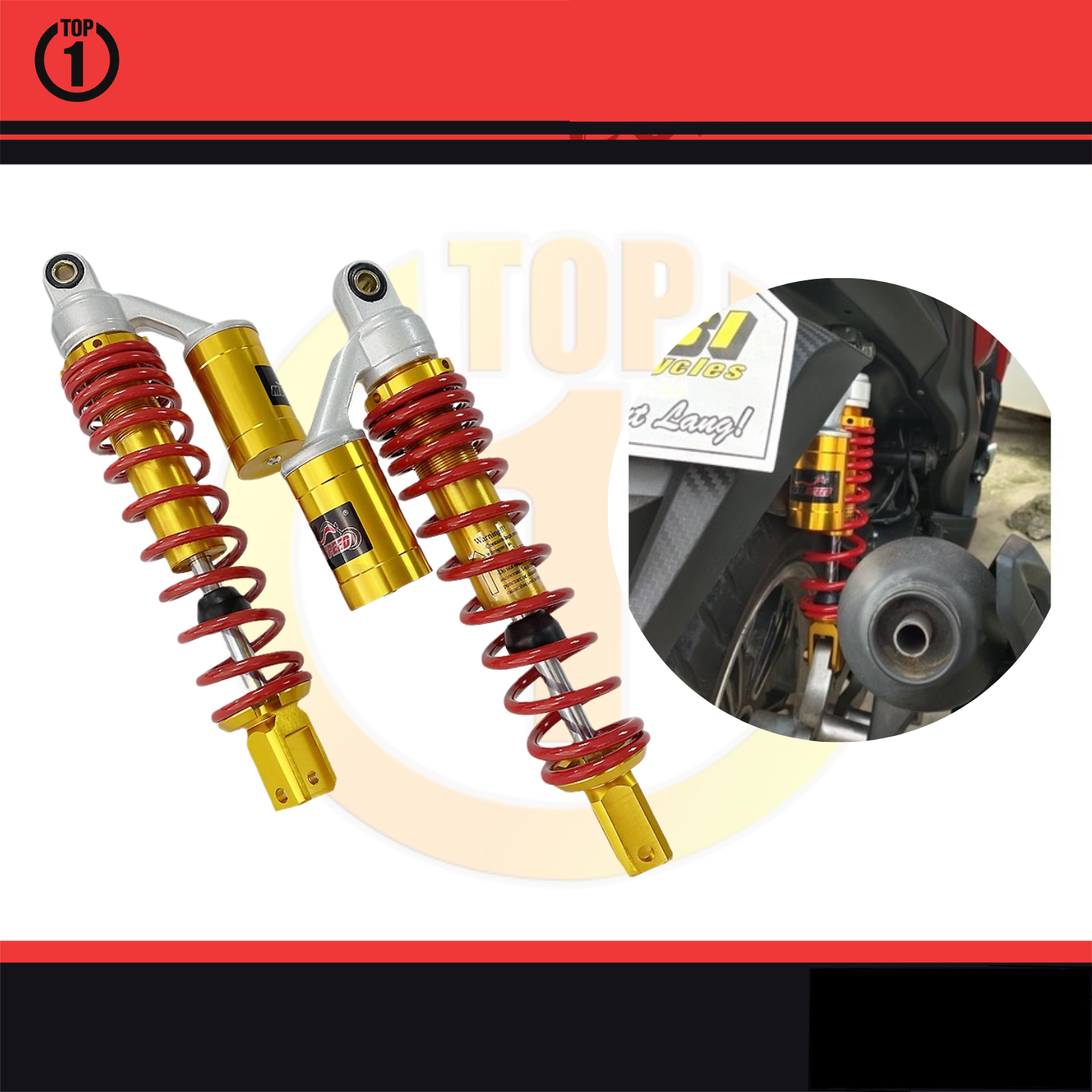 1 Pair Rear Dual Shock Absorber with 330mm Gas Tank For Nmax ER 150 Xmax Pcx Airblade ADV Rusi ...