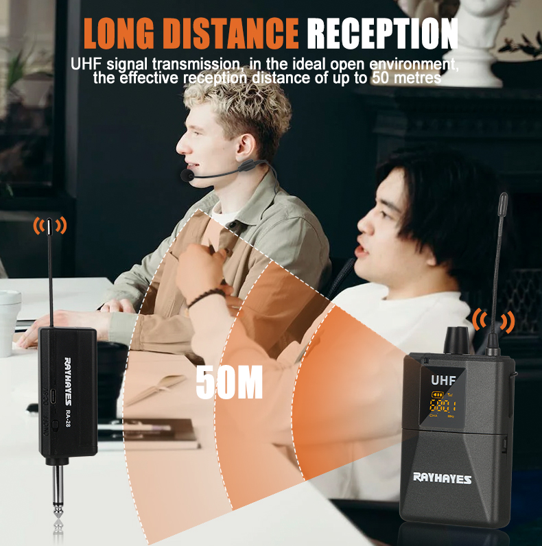 RAYHAYES Original Lapel Microphone Wireless lavalier microphone for ...