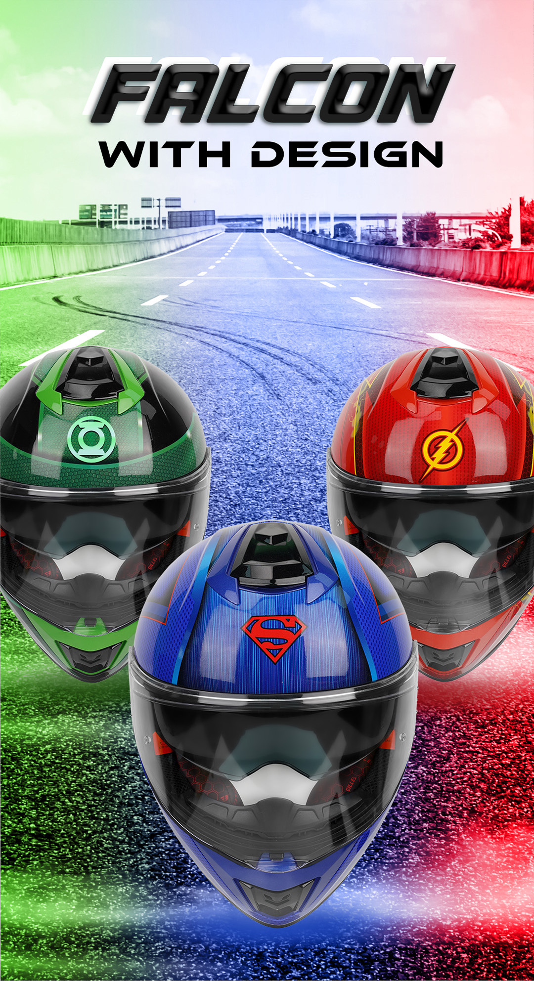 Gille 883 Falcon Red Yellow With Design Motorcycle Helmet Full Face ...