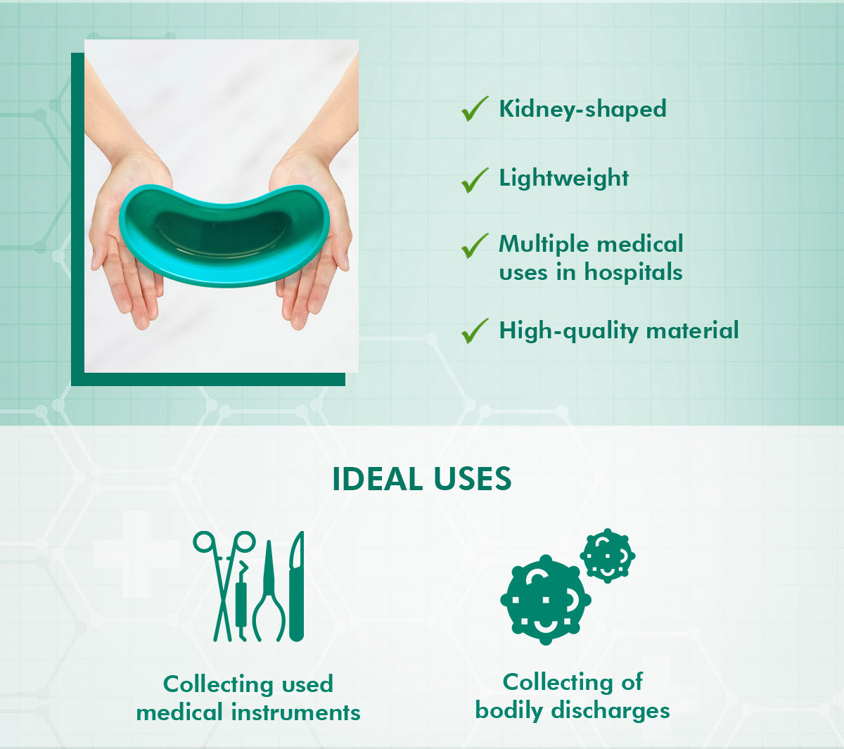 Durable Plastic Kidney Basin - Essential Surgical and First Aid Tray ...