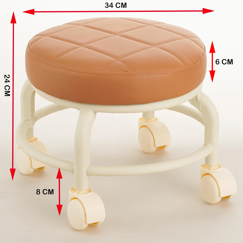 Round Stool Laundry Chair Kids lunch Stool Chair With Wheels Childs ...