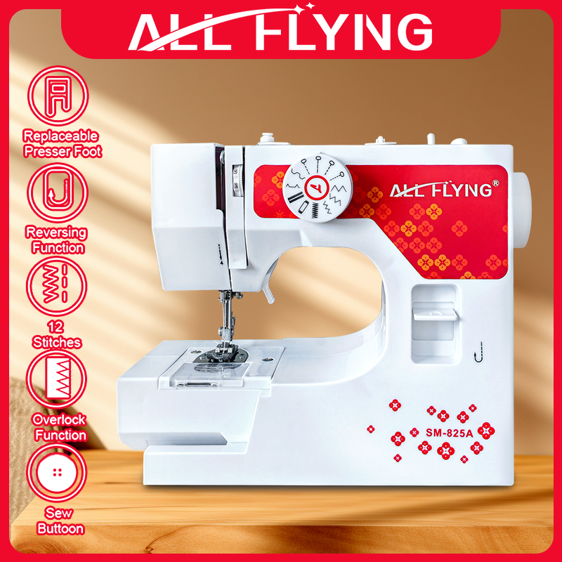【ALL FLYING】Portable Electric Sewing Machine 825A Household upgradation ...