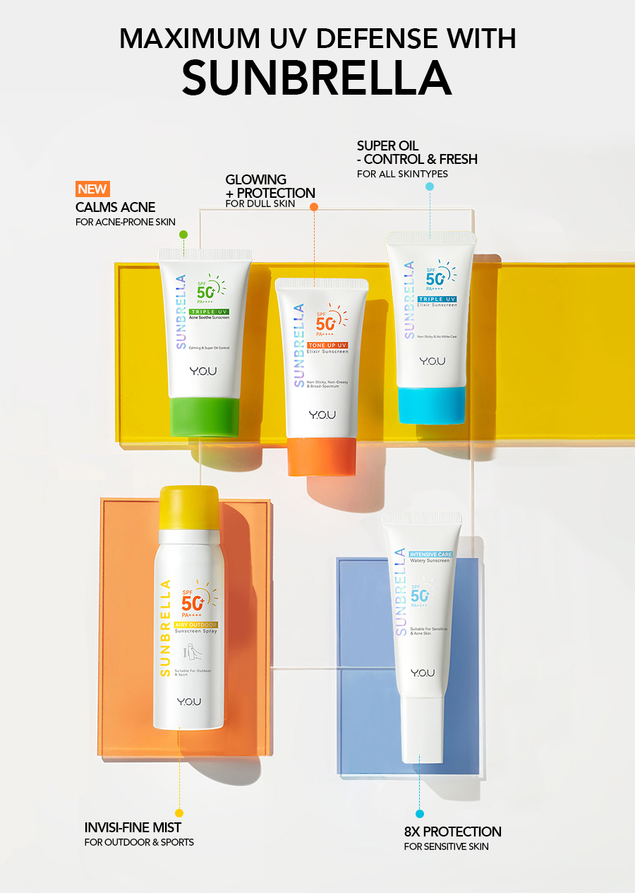 Y.O.U Sunbrella Triple UV Acne Care Sunscreen SPF50+ PA++++ | Triple ...