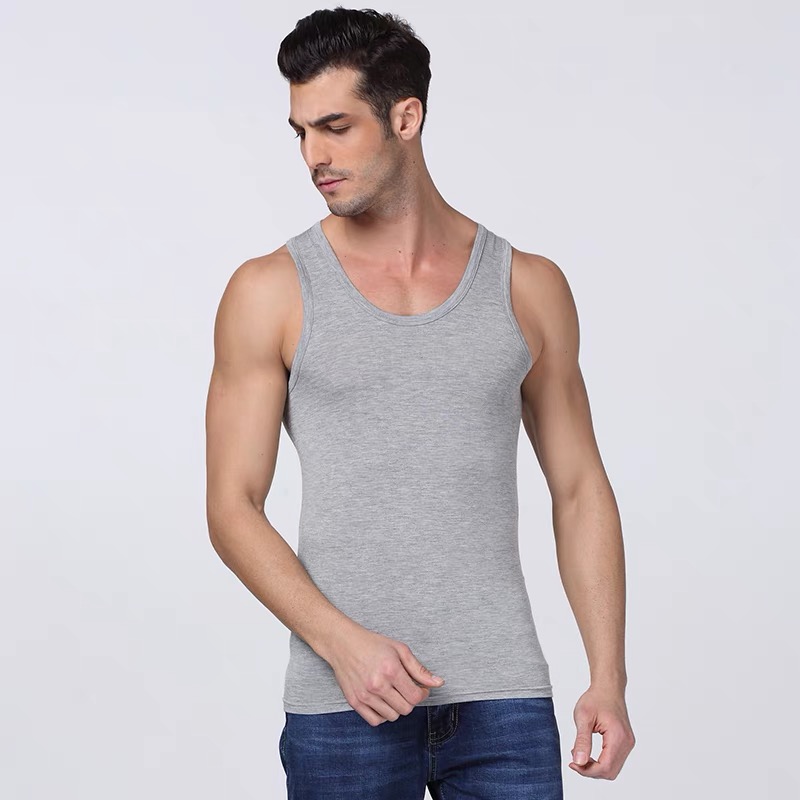 Men'S Cotton Plain Sando Body Fit Vest Tanks Top Plain Muscle Basic ...
