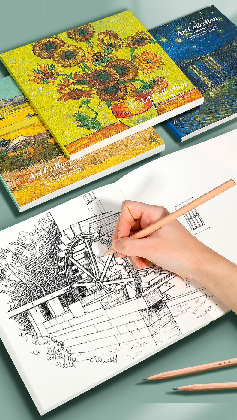 20K Oil Painting Sketching Book Thickened Sketchbook 80 Pages Blank ...