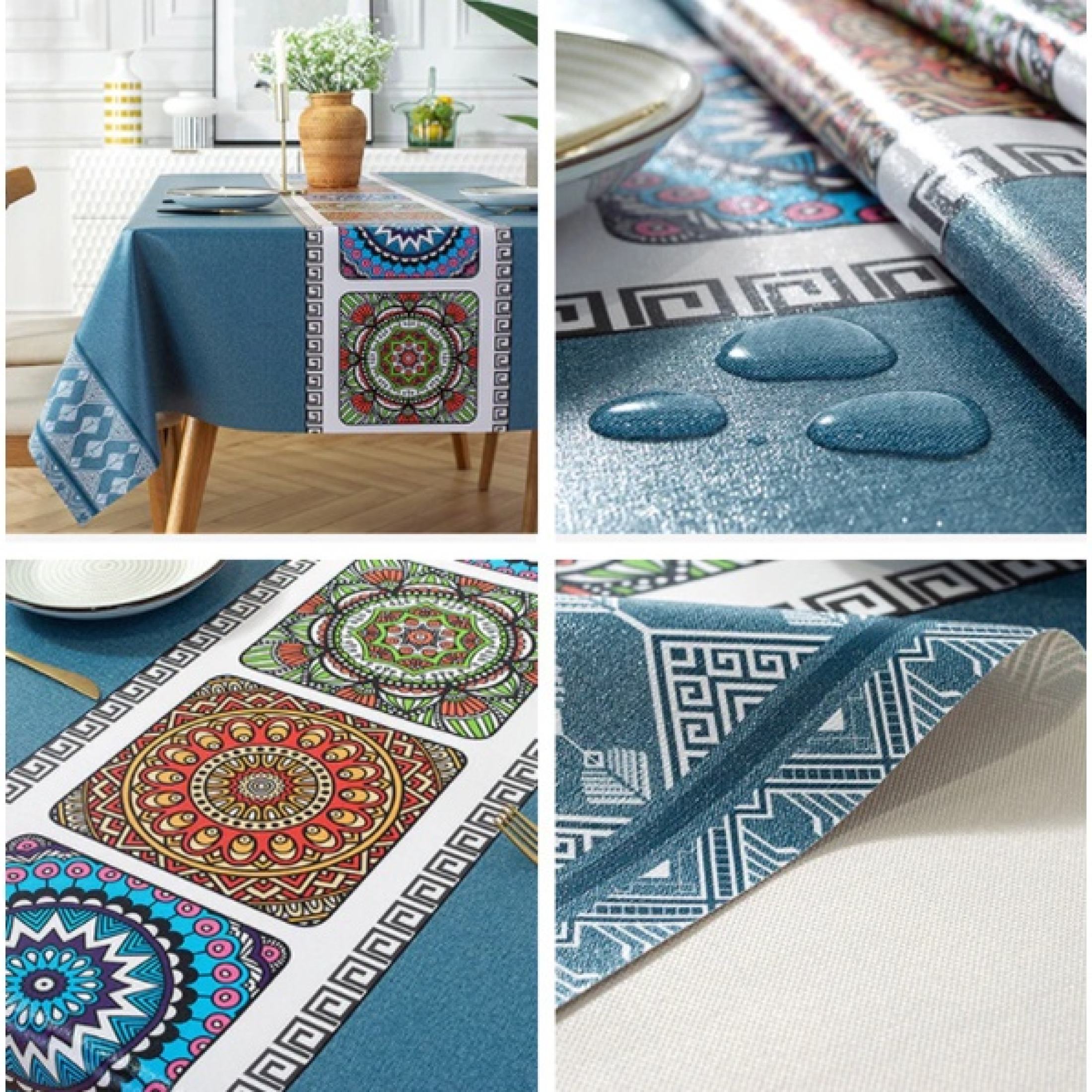 Suez PVC Table Cloth Table Mantle Waterproof/Oil Resistant/Scald ...