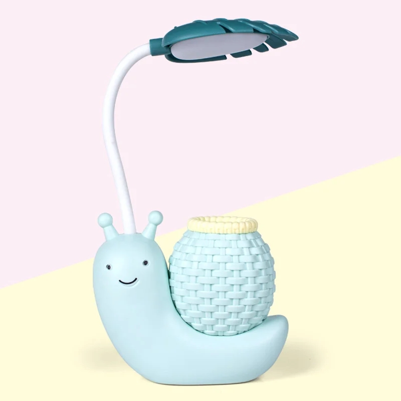 Multifunctional USB Charging Snail Table Lamp Shade Study Night Light ...
