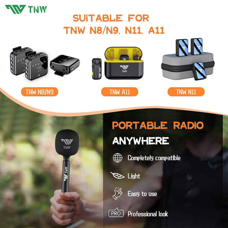 TNW Handheld Wireless Microphone Grip Stick with Windproof Sponge ...