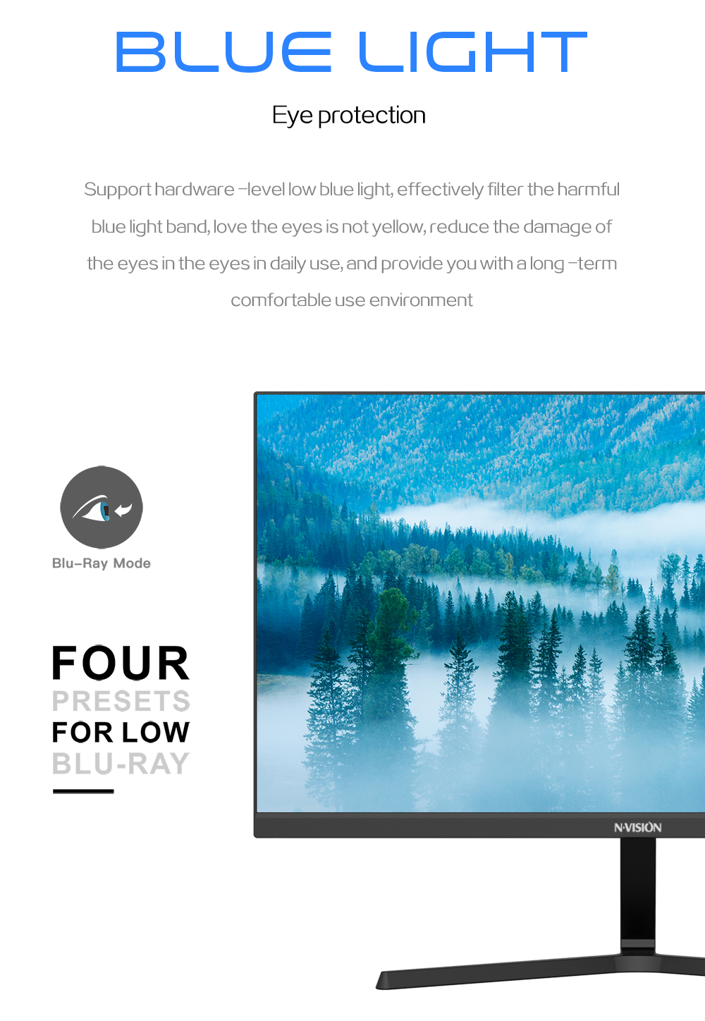 Nvision 22 24 27 Inch IPS Monitor 100Hz Framless FHD Gaming Monitor PC ...