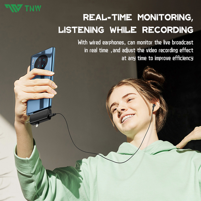 TNW Y12 Wireless Lavalier Microphone 3 in 1 with Noise Reduction ...