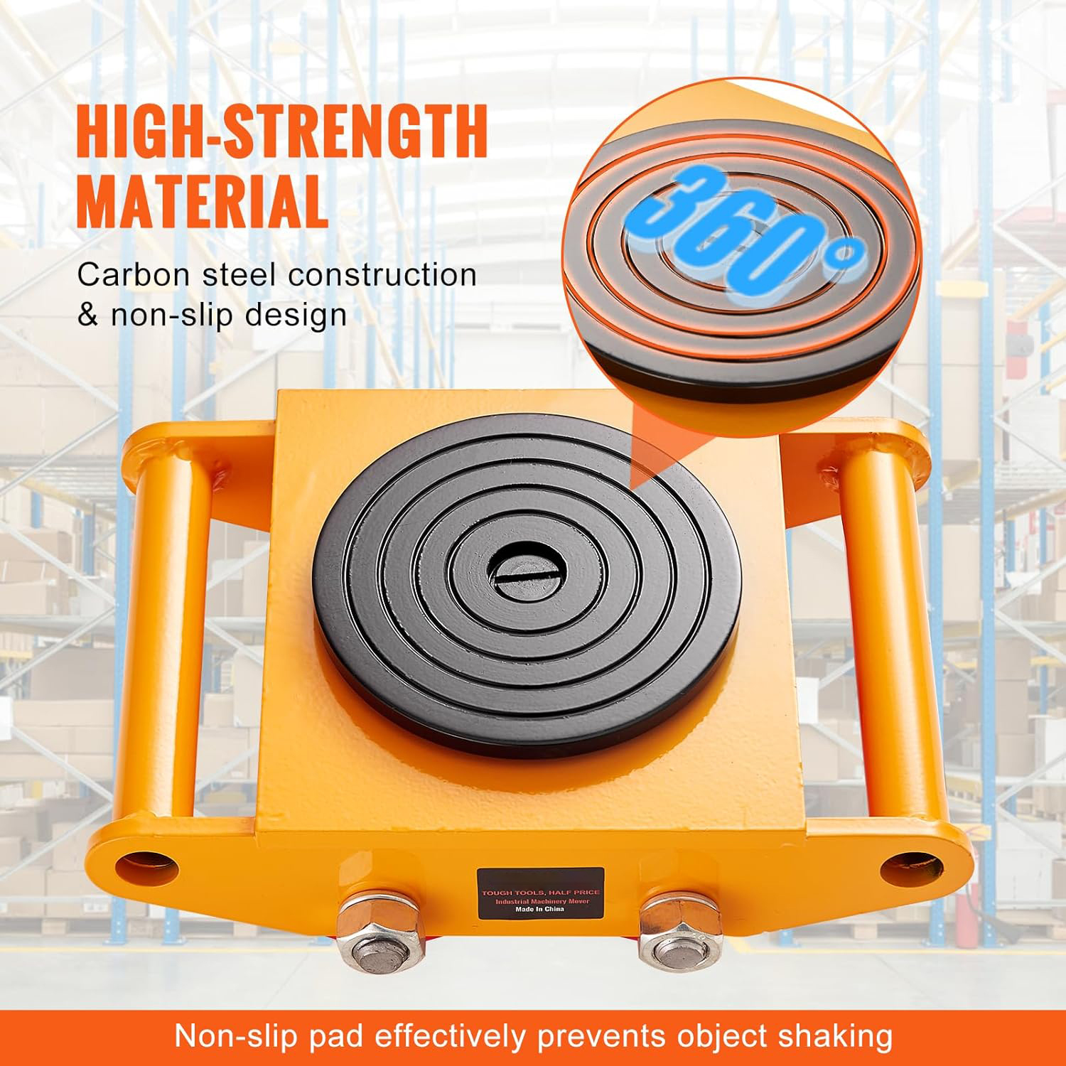 HEAVY DUTY MACHINE DOLLY SKATE MACHINERY ROLLER MOVER CARGO TROLLEY ...