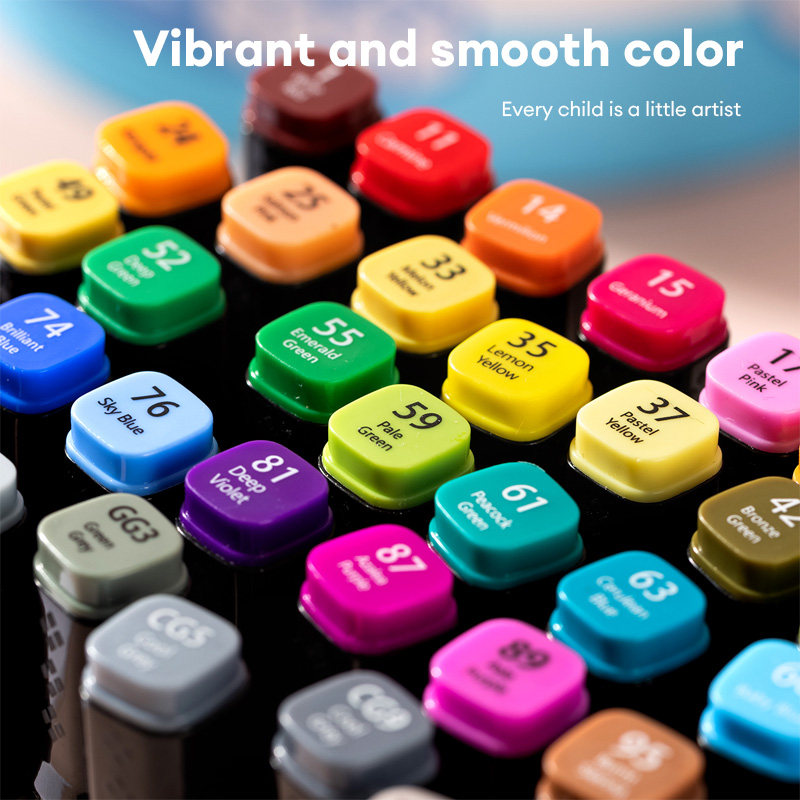 Deli 30/40/60/80 Color Alcohol markers Set Double Tip Oily Alcohol ...