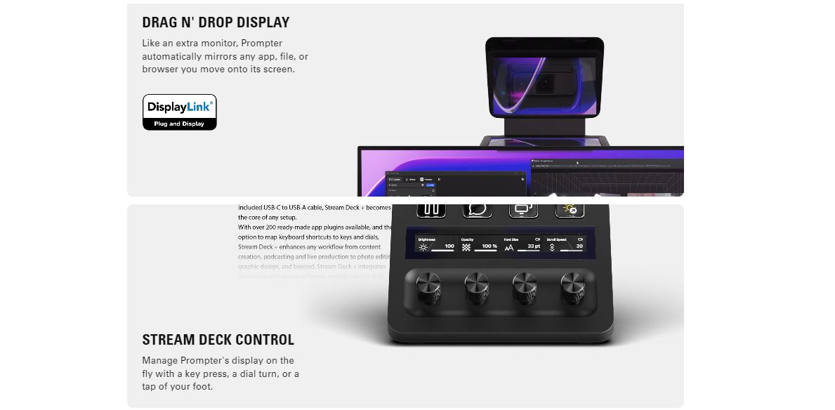 Elgato Prompter, All-in-One Creator's Teleprompter with Built-in Screen ...