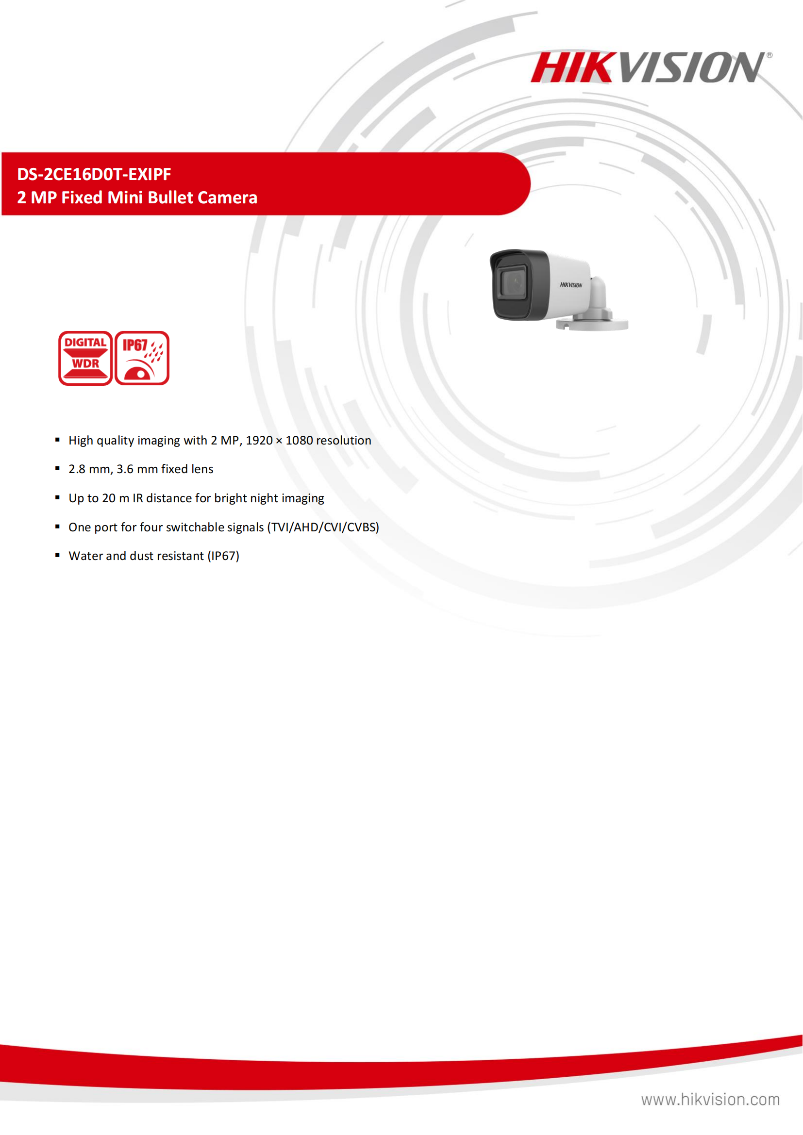 Hikvision 2MP CCTV Package 4CH 8CH Built in SSD storage for EDVR CCTV ...