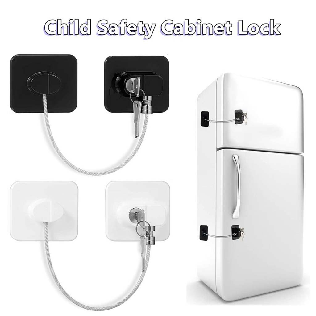 Black Square Key Lock Infant Safety Limit Lock Stainless Steel ...