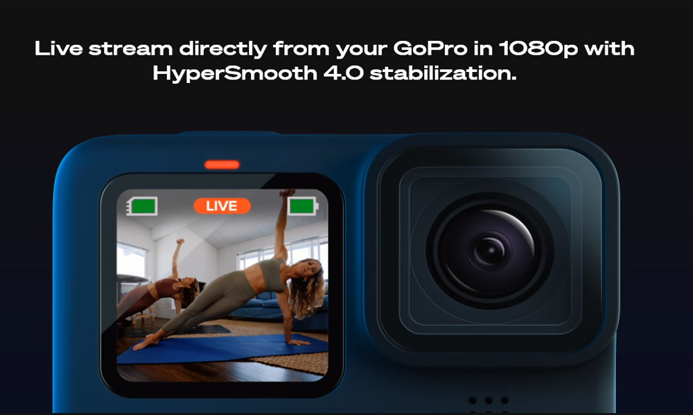 GoPro HERO10 / HERO 10 Black Waterproof Action Camera with 23MP 5.3K60 + 4K120 HyperSmooth 4.0 ...