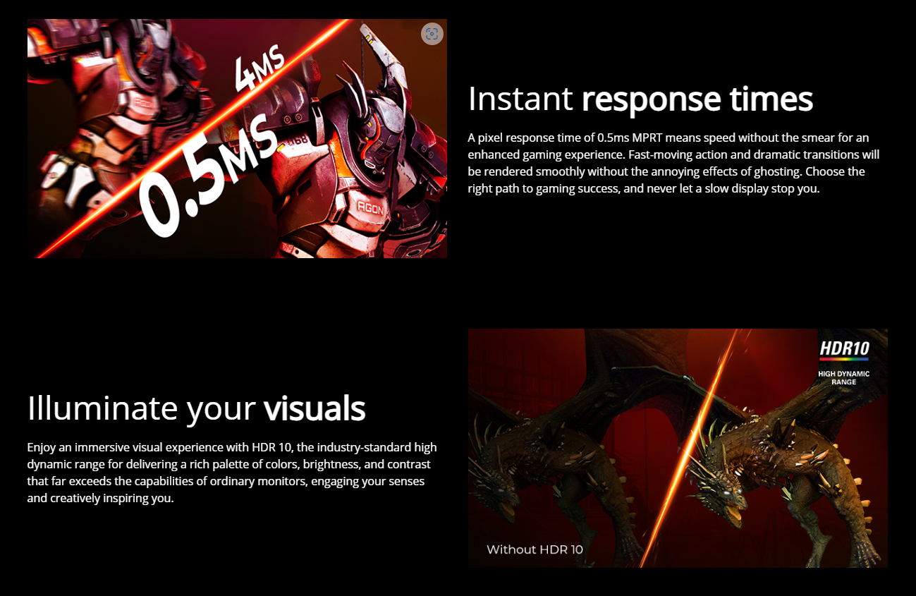 Itw | AOC Gaming Monitor 24G4E 23.8" (1920 x 1080) / 180Hz / IPS / 0 ...