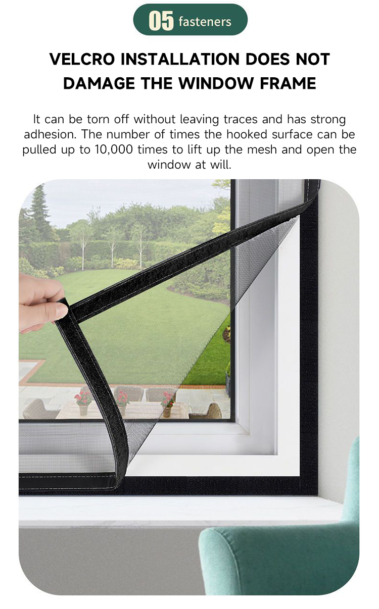 Suez Upgrade Anti Mosquito Net Window Screen Magnetic With Velcro Mesh ...