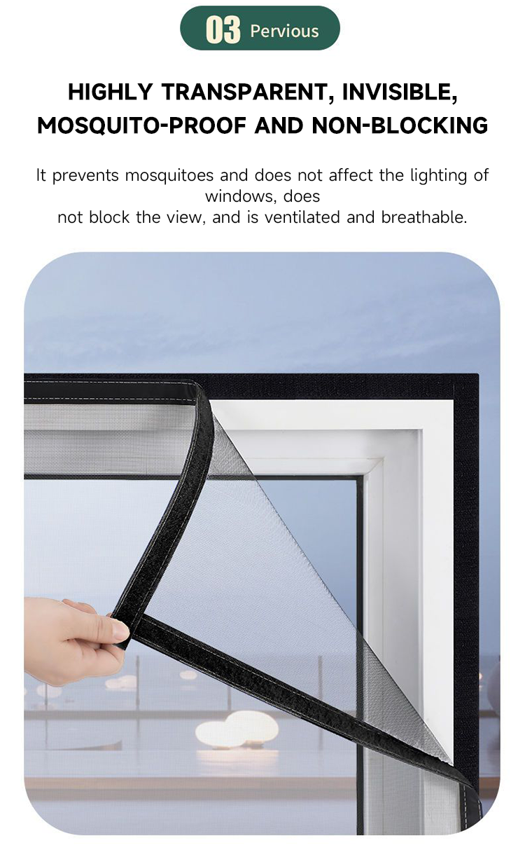 Suez Upgrade Anti Mosquito Net Window Screen Magnetic With Velcro Mesh ...