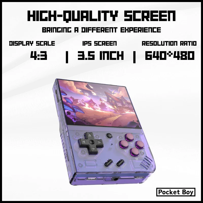 GameCove R33S Retro Handheld Video Game Console Linux System 3.5 Inch ...