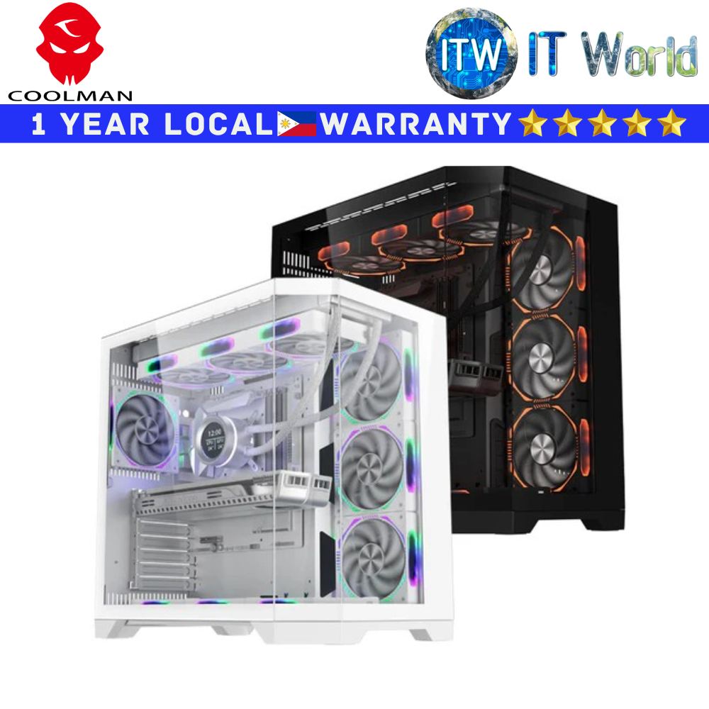 Coolman Computer PC Case Spectra Luxe ATX Case Tempered Glass (Black | White) | itw | Shopee ...